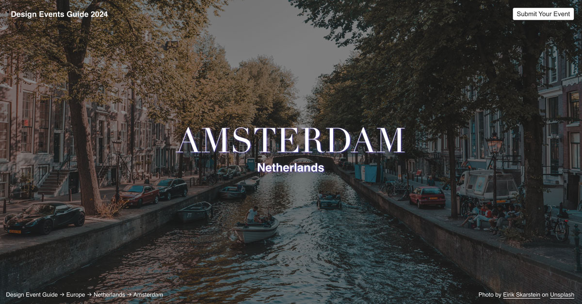 Explore top design events in Amsterdam in 2025: Conferences, workshops ...